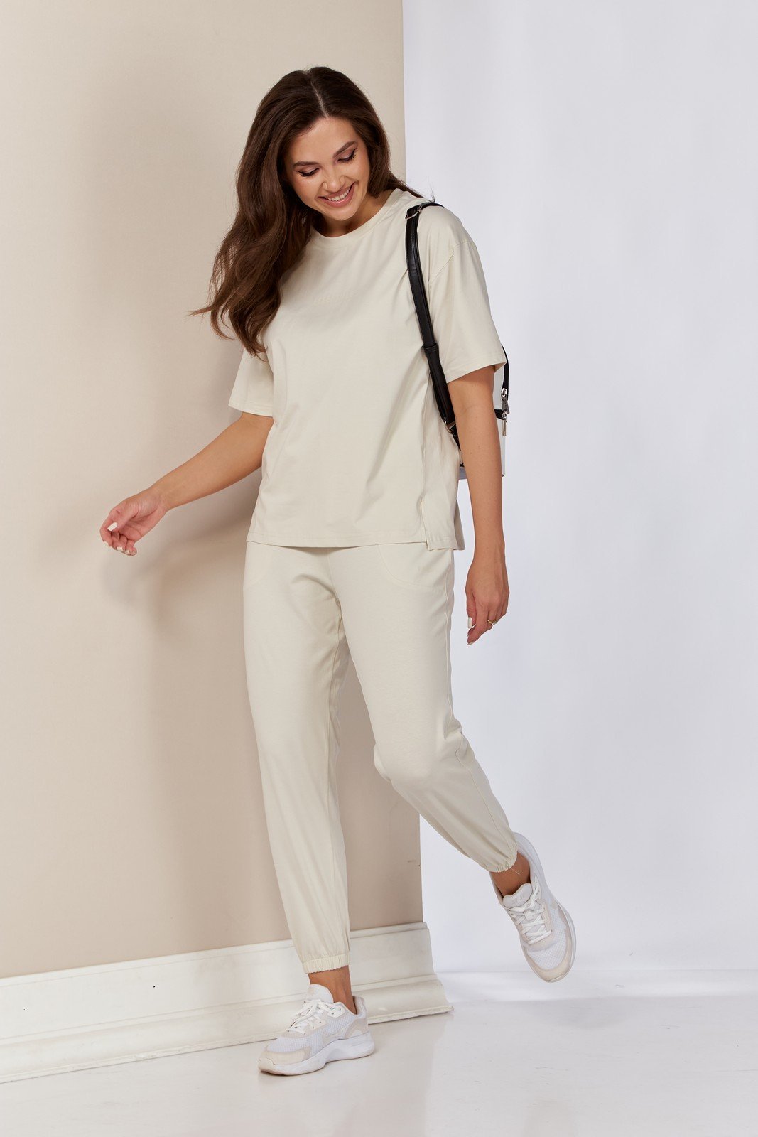 Спортивный костюм 4071 молочный Shetti купить в интернет магазине Велесмода